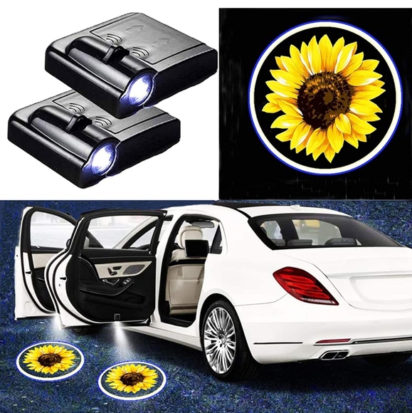 Car Audio, Video & GPS | 2 Wireless Sunflower Projector Car Door Light ...